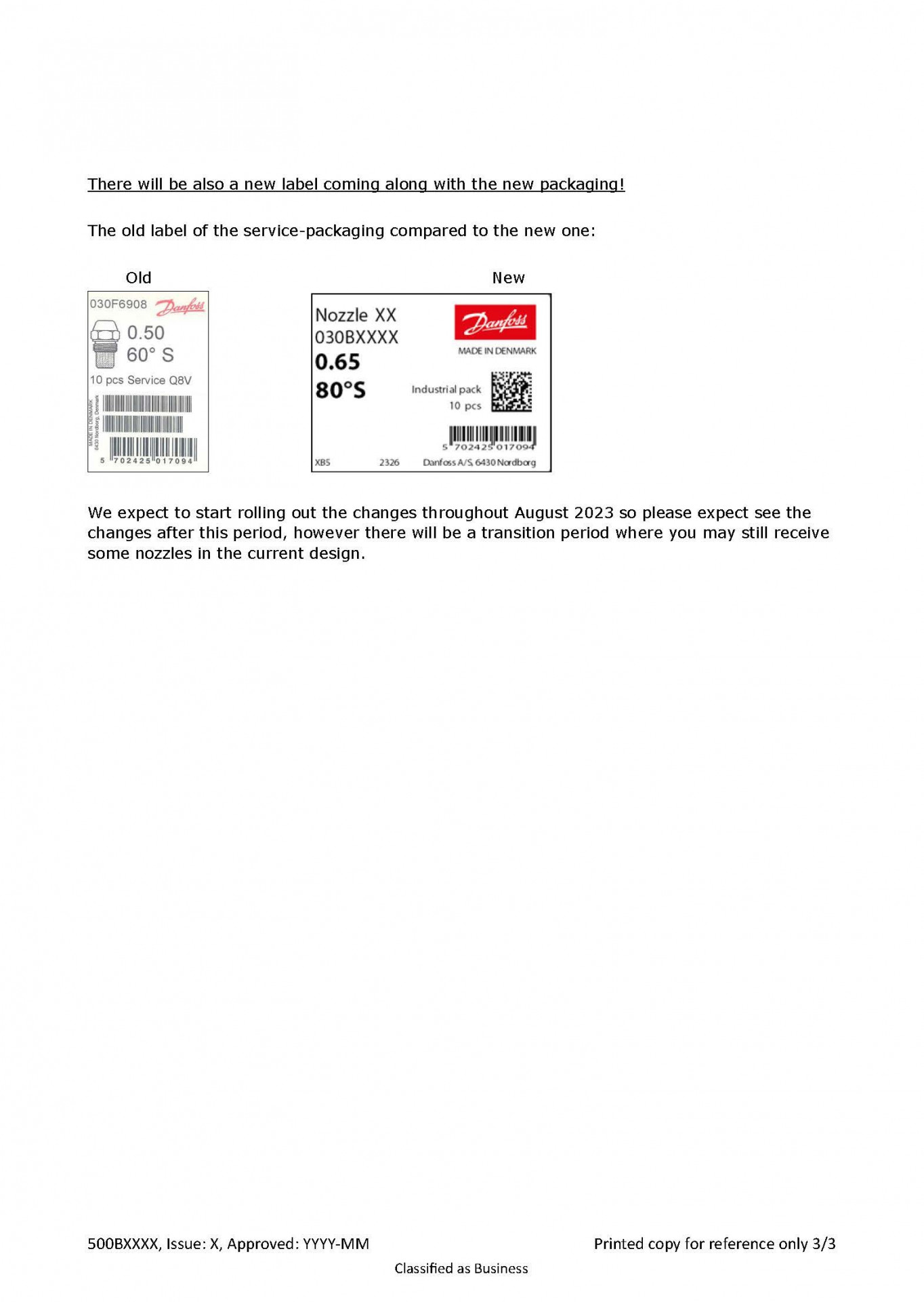 Danfoss Nozzle Packaging Update Summer 2023 | Heating World of Spares
